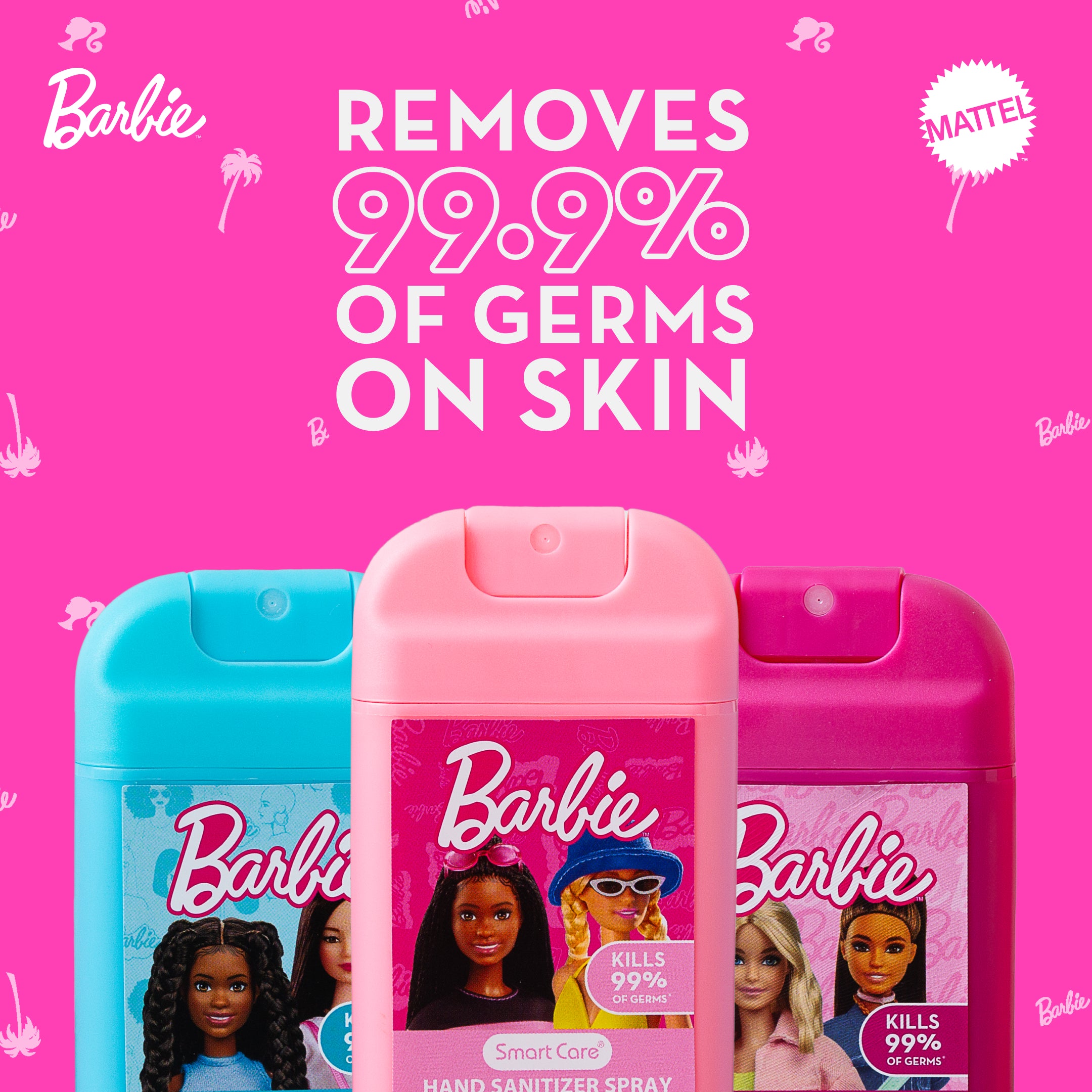 Smart Care Barbie Hand Sanitizer Spray for Children, 3 Pack